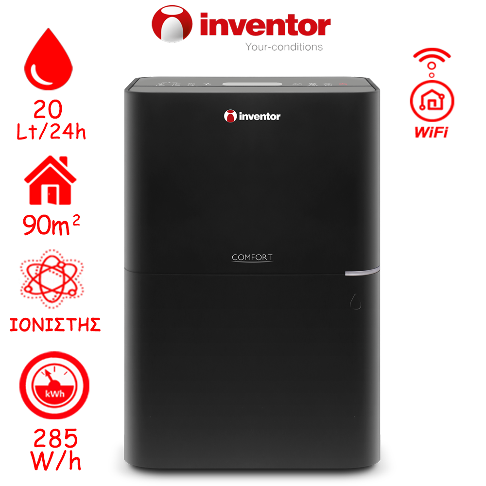 ΑΦΥΓΡΑΝΤΗΡΑΣ ΚΑΙ ΚΑΘΑΡΙΣΤΗΣ ΑΕΡΑ INVENTOR COMFORT CF-WUHIB-20L ME WiFi ...