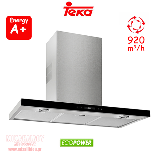 ΑΠΟΡΡΟΦΗΤΗΡΑΣ 60 cm TEKA DLH 686 T ΚΑΜΙΝΑΔΑ ΤΟΙΧΟΥ ECOPOWER