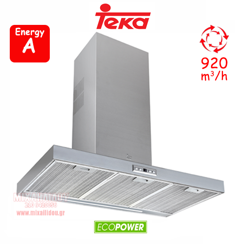 ΑΠΟΡΡΟΦΗΤΗΡΑΣ 90 cm TEKA DSH 985 ΚΑΜΙΝΑΔΑ ΤΟΙΧΟΥ ECOPOWER