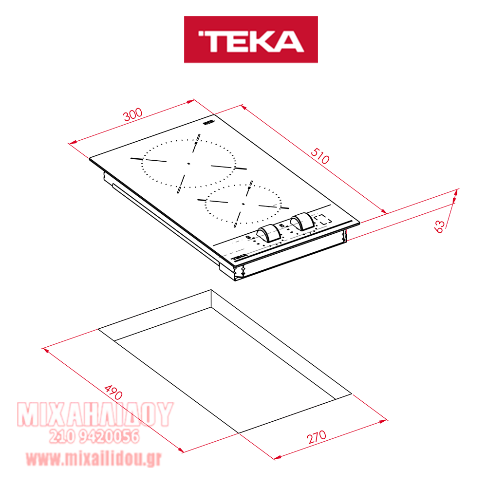 ΕΣΤΙΑ ΕΝΤΟΙΧΙΖΟΜΕΝΗ ΚΕΡΑΜΙΚΗ DOMINO TEKA TBC 32000 XFL BK