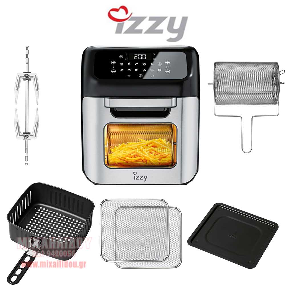 ΦΡΙΤΕΖΑ IZZY AIR FRYER & ΦΟΥΡΝΑΚΙ IZ-8205 12Lt 6 ΣΕ 1