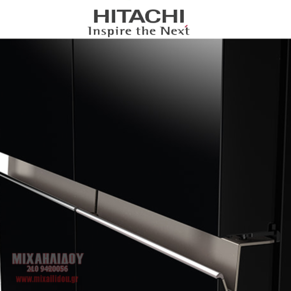 ΨΥΓΕΙΟ ΝΤΟΥΛΑΠΑ 4 ΘΥΡΩΝ HITACHI R-WB640VRU0-1 (GBK) ΜΑΥΡΕΣ ΚΡΥΣΤΑΛΛΙΝΕΣ ...
