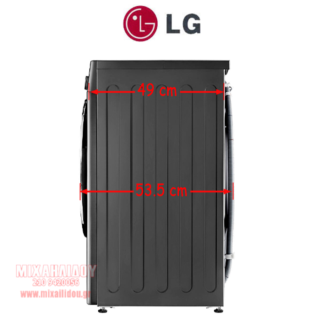 ΠΛΥΝΤΗΡΙΟ ΡΟΥΧΩΝ LG F2WV308S6AB (8.5Kg / 1200RPM) ΣΚΟΥΡΟ INOX SLIM ...