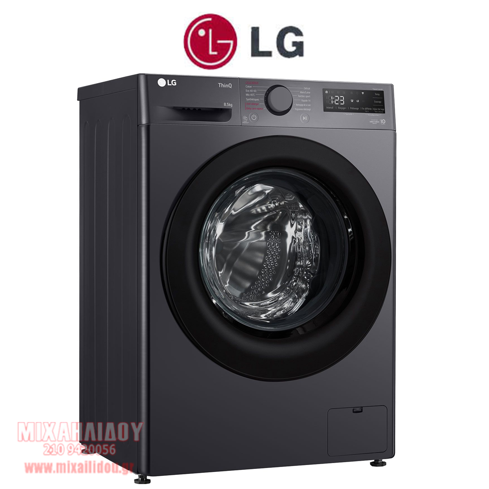 ΠΛΥΝΤΗΡΙΟ ΡΟΥΧΩΝ LG F2WV308S6AB (8.5Kg / 1200RPM) ΣΚΟΥΡΟ INOX SLIM ...