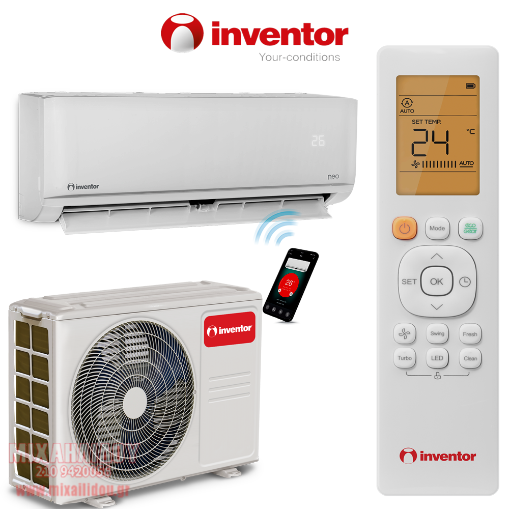 ΚΛΙΜΑΤΙΣΤΙΚΟ INVENTOR NEO ΙΙΙ N3VI-12WFI/N3VO-12 (12.000 btu) WiFi STANDARD